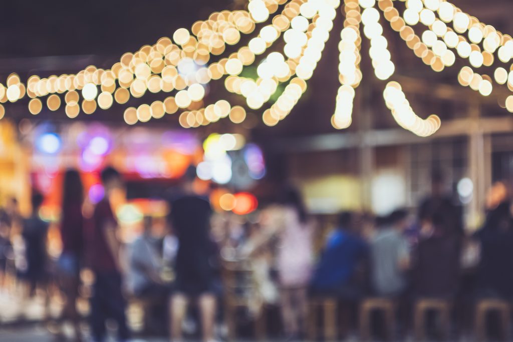 Festival Event Party Outdoor Blurred People Background Lights de ...